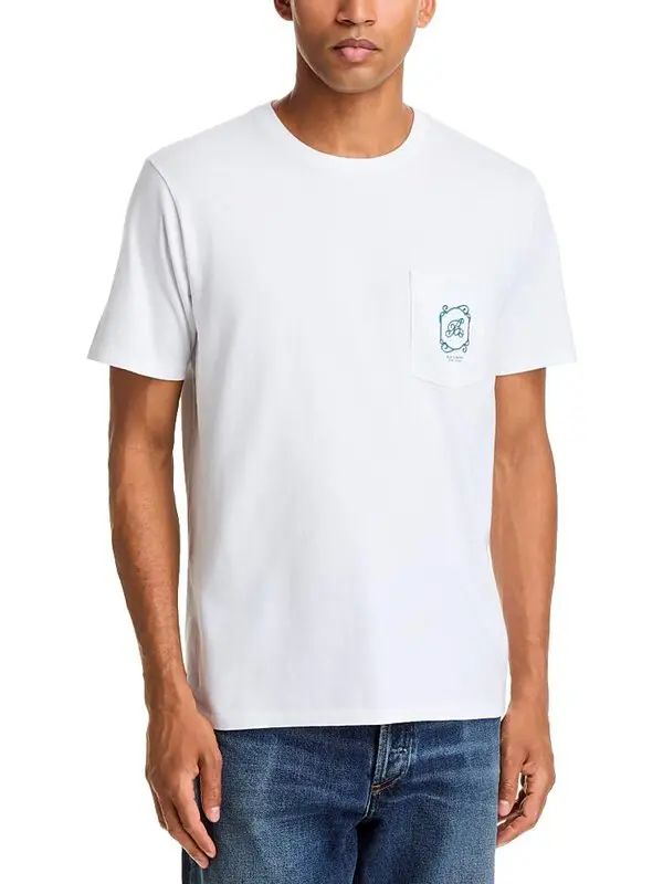 Rag & Bone X Bloom Logo Pocket Cotton T-shirt - White