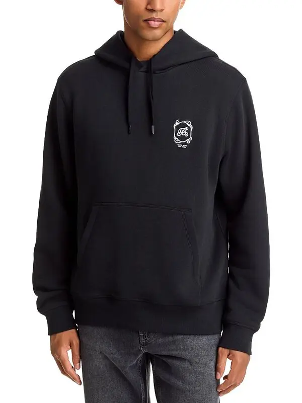 Rag & Bone X Bloom Cotton Blend Logo Drawstring Hoodie - Black