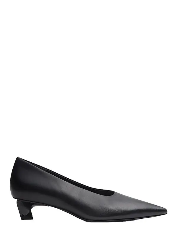 Rag & Bone Paloma Patent Leather Kitten Heel Pumps - Black