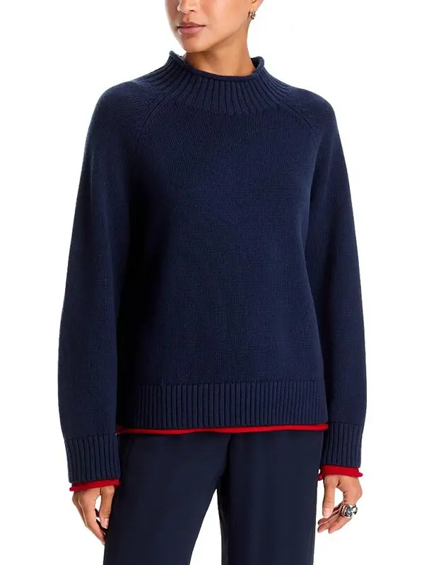 Rag & Bone Hazel Roll Neck Sweater - Navy