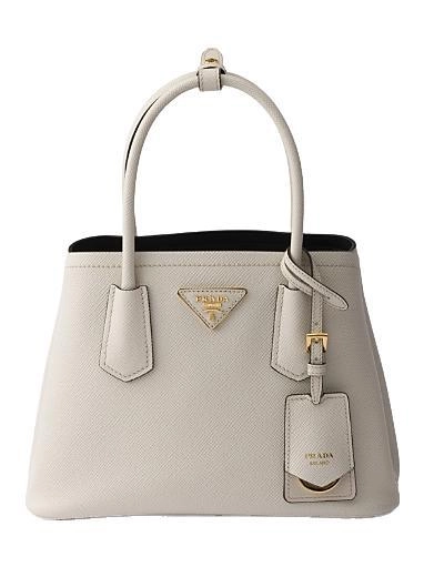 Prada Double Saffiano Leather Bag - Neutral