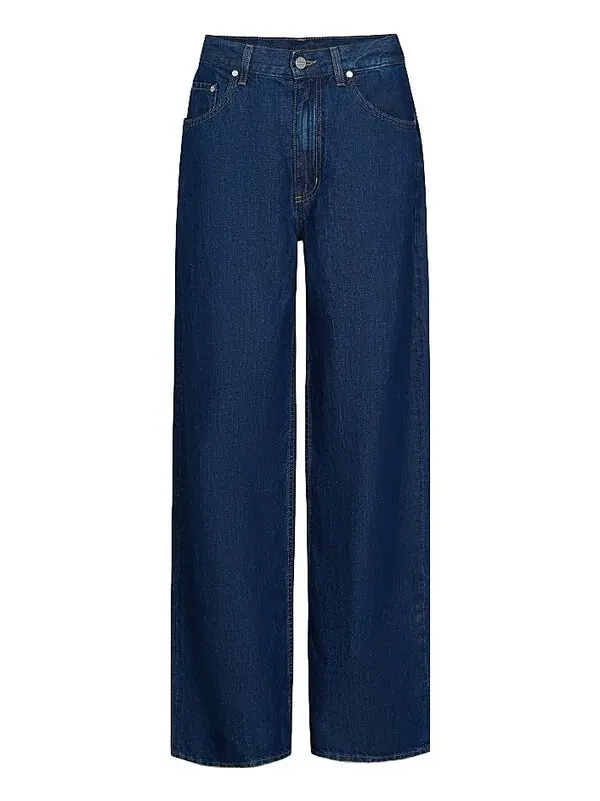 TWP Song Sung Blue Wide Leg Jeans - Dark Stone