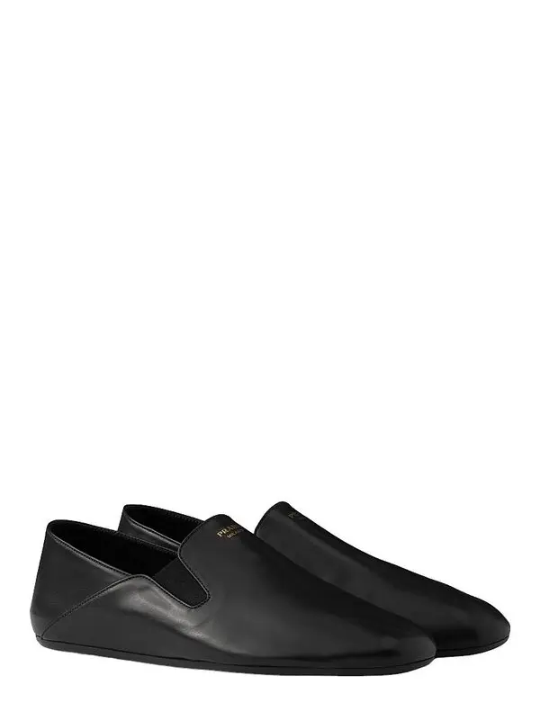Prada Leather Loafers - Black