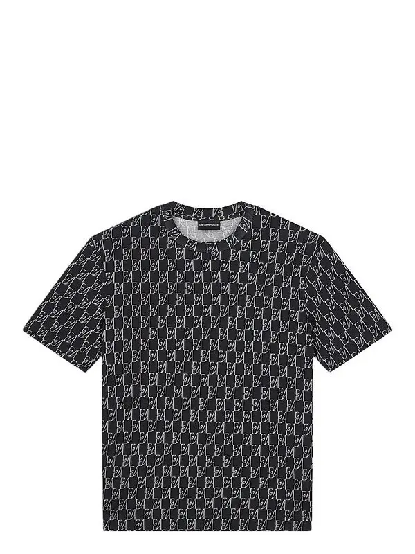 Emporio Armani Graphic Print Tee - Navy