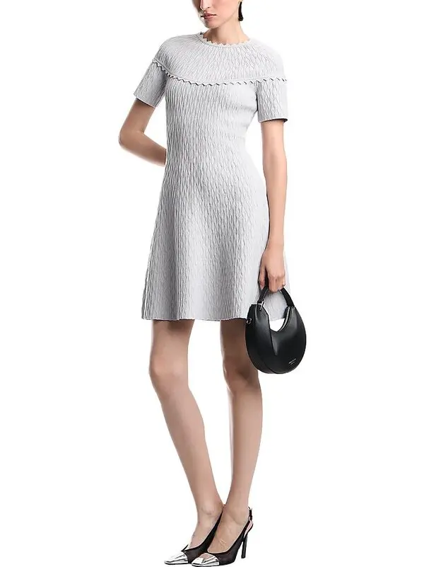 Emporio Armani Scalloped Dress With Kimono Sleeves - White
