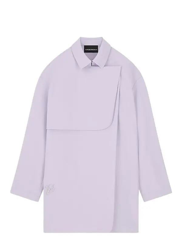 Emporio Armani Techno Cady Coat - Lilac