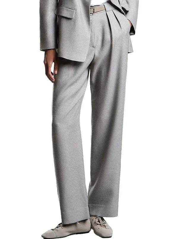 Emporio Armani Pied De Poule Checkered Trousers - Checkered Grey