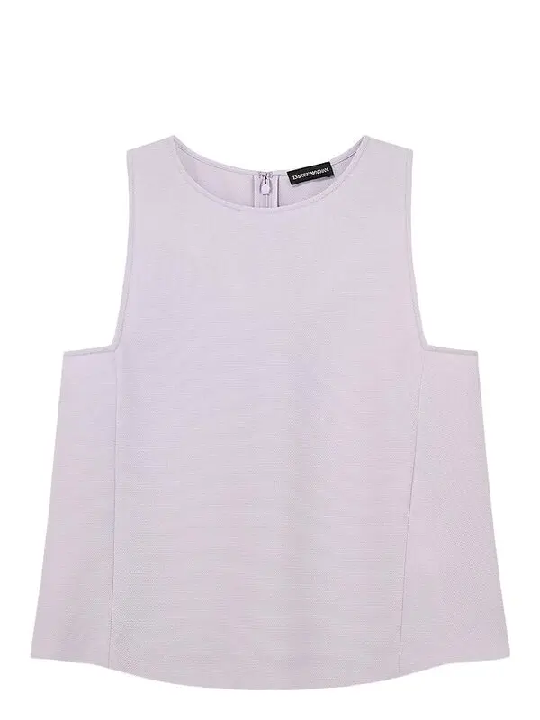 Emporio Armani Sleeveless Zip-up Top - Lilac