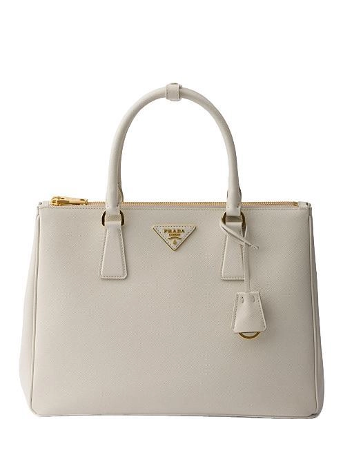 Prada Galleria Large Saffiano Leather Top Handle Bag - Neutral