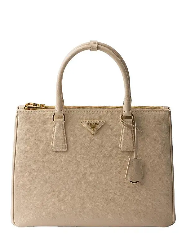 Prada Galleria Large Saffiano Leather Top Handle Bag - Travertine Stone