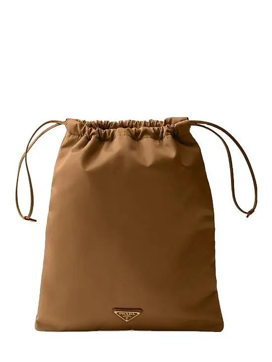 Prada Re-nylon Drawstring Pouch - Brown