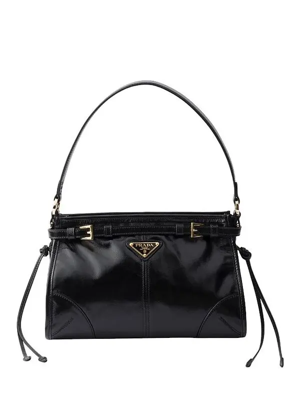 Prada Bonnie Small Leather Handbag - Black
