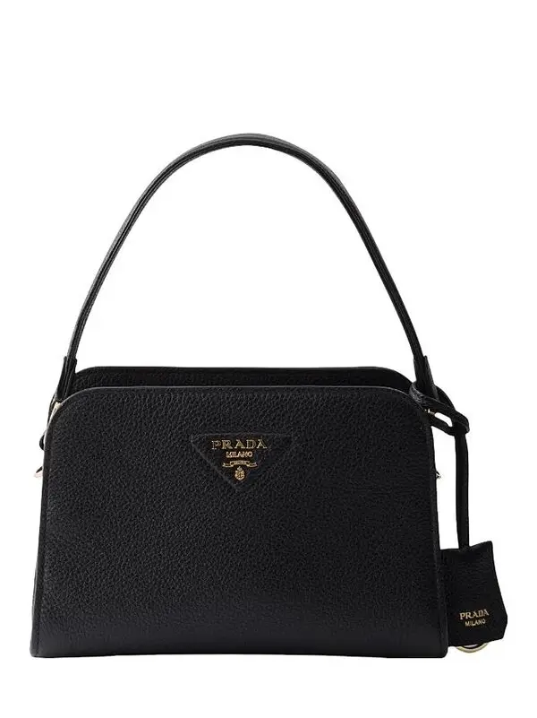 Prada Leather Mini Handbag - Black
