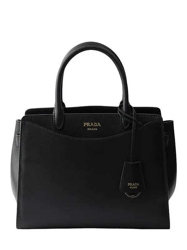 Prada Medium Leather Handbag - Black