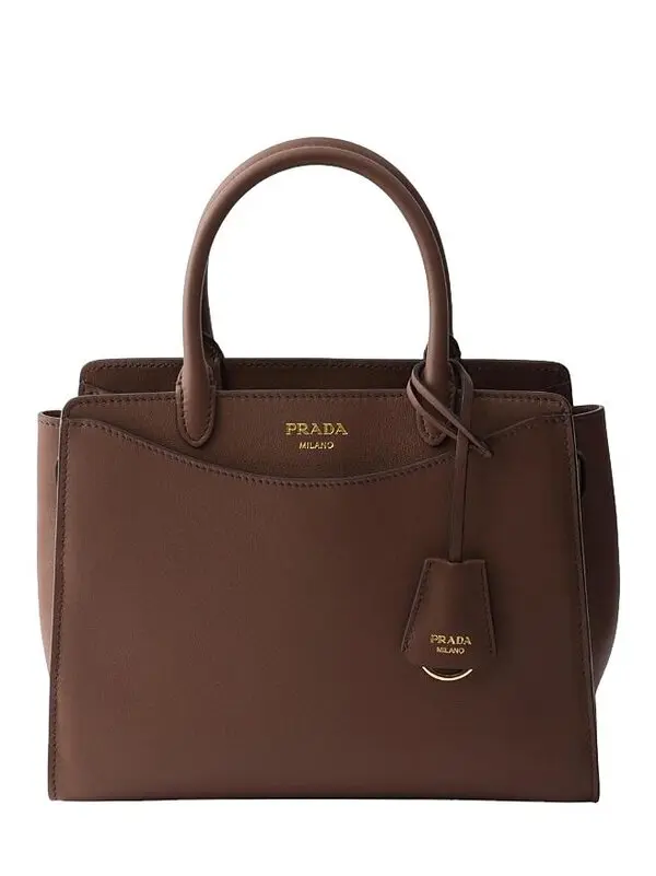 Prada Medium Leather Handbag - Brown