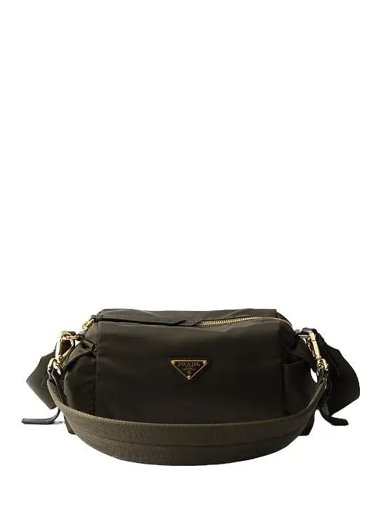 Prada Re-nylon And Leather Shoulder Bag - Green