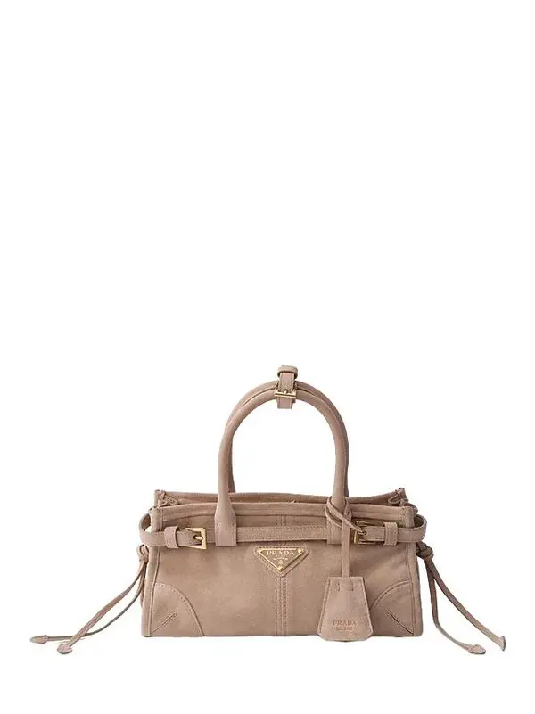 Prada Suede Mini Handbag - Powder
