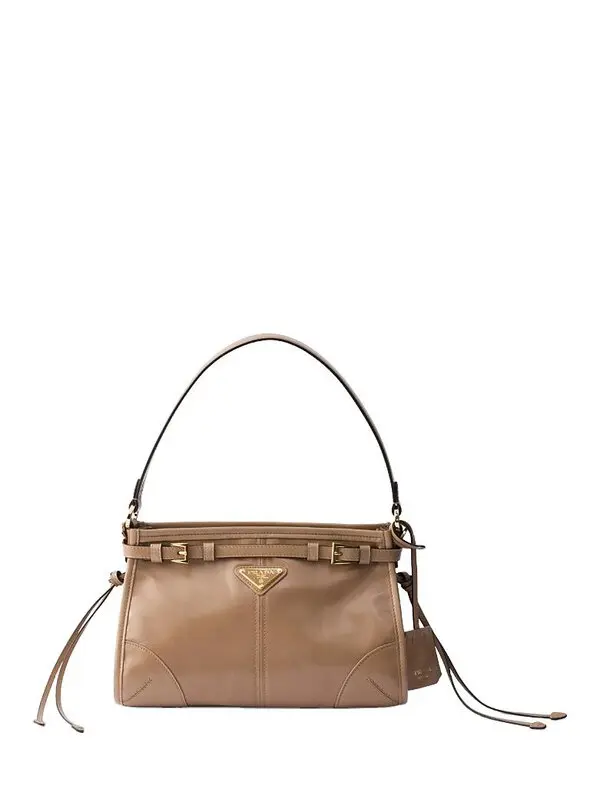 Prada Bonnie Small Leather Handbag - Powder