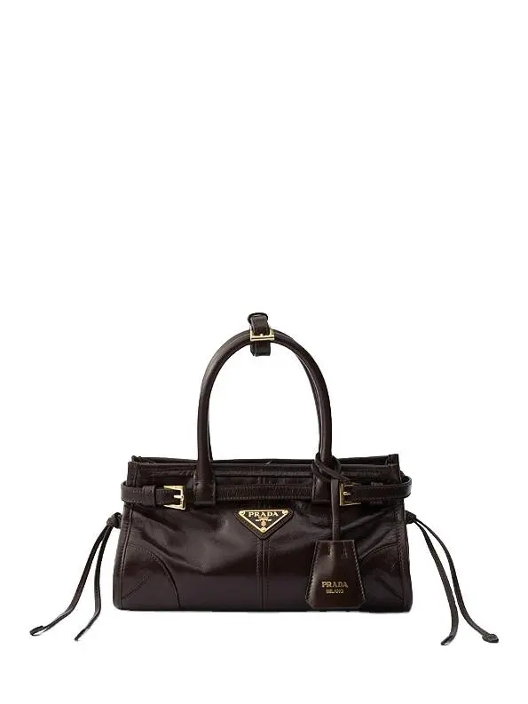 Prada Bonnie Leather Mini Bag - Brown