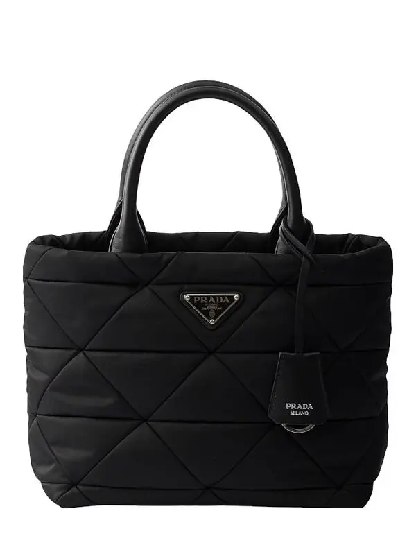 Prada Padded Re-nylon Tote Bag - Black