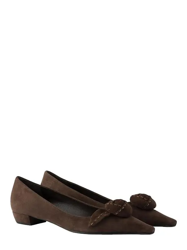 Prada Suede Ballerinas - Brown