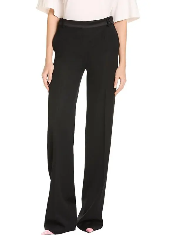 Attico Wrap Waist Wool Tuxedo Pants - Black