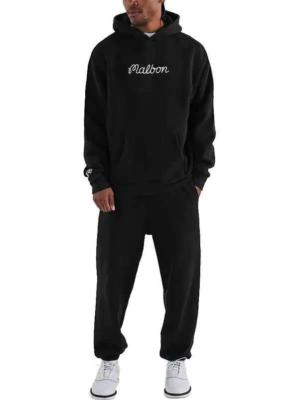 MALBON Fesque Cotton Logo Hoodie - Black