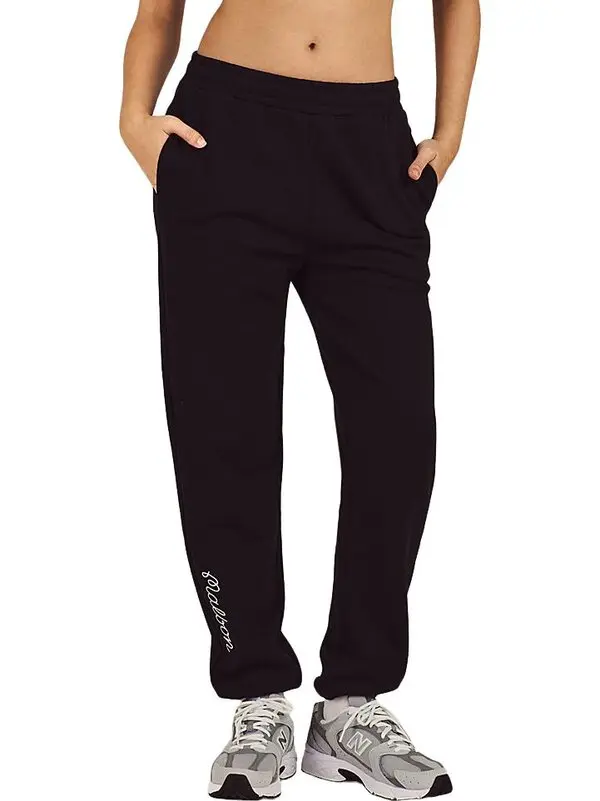 MALBON Cotton Sweatpants - Black