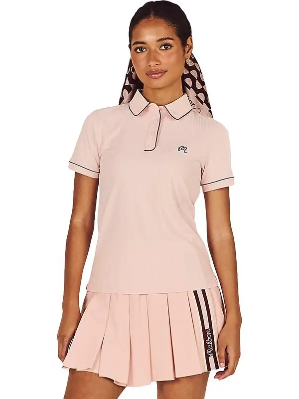 MALBON Anna Polo Top - Rosy Touch