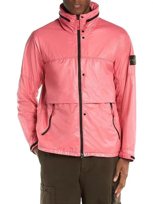 Stone Island Hooded Zipper Jacket - Geranium