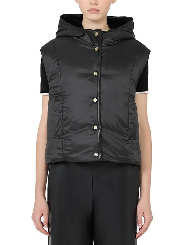 Max Mara Reversible Camel Hair Blend Vest - Black