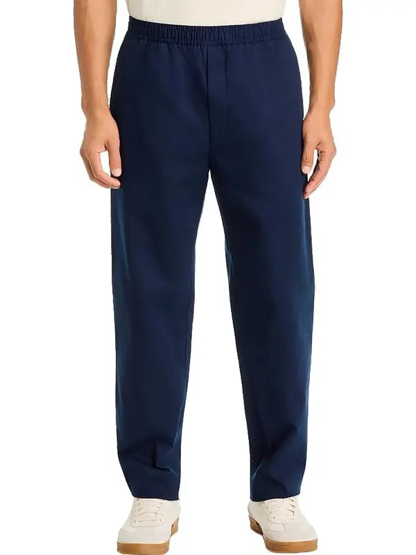Theory Relaxed Fit Tapered Moonsoft Cotton Pants - Baltic