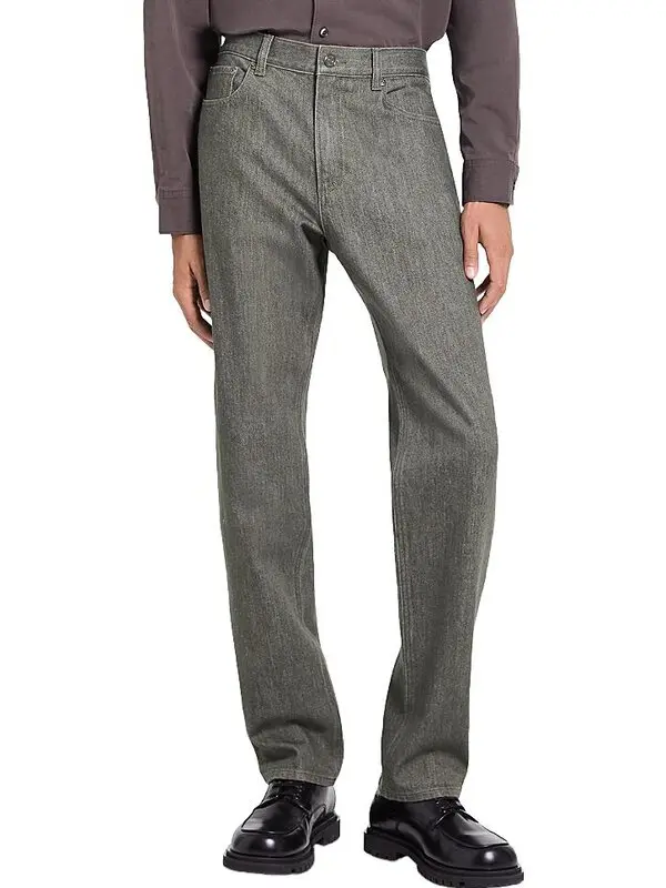 Theory Standard Relaxed Fit Jeans In Tinted Denim - Army