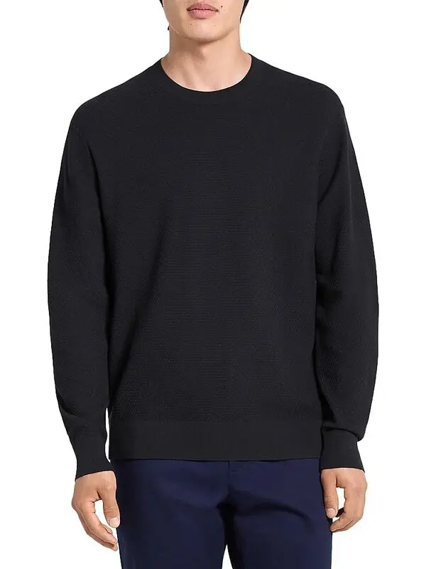 Theory Riland Crewneck Sweater - Black