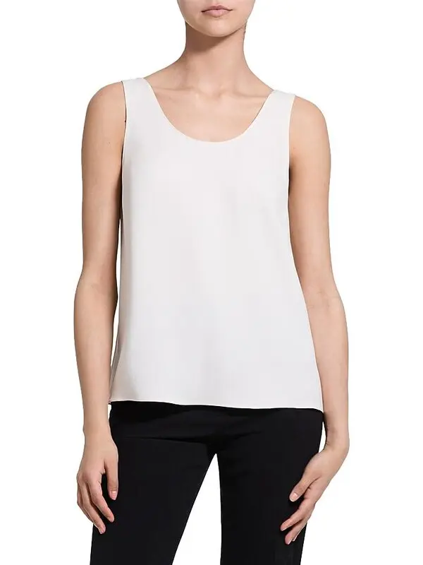 Theory Scoop Neck Tank Top - Rice