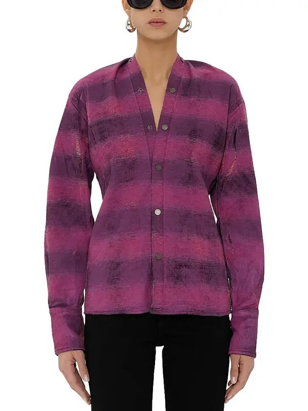HAIKURE Shona Snap Closure Shirt - Digital Check