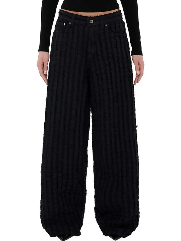 HAIKURE Bethany Mid Rise Wide Leg Jeans - Black