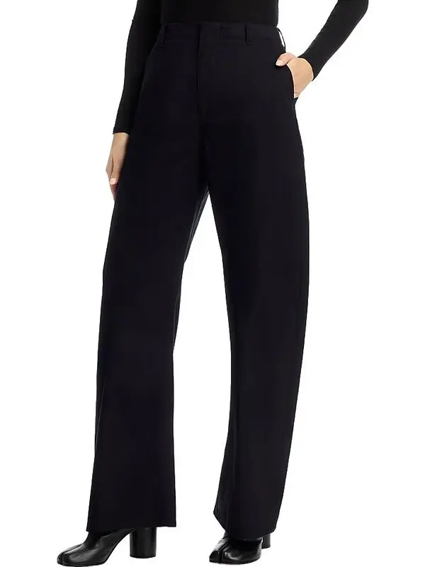 MAISON MARGIELA Cotton Barrel Leg Pants - Black