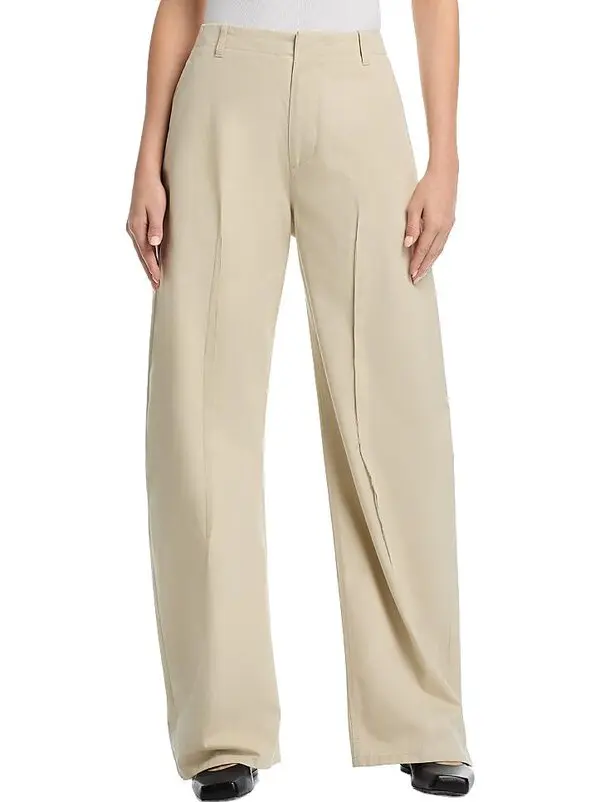 MAISON MARGIELA Cotton Barrel Leg Pants - Ecru