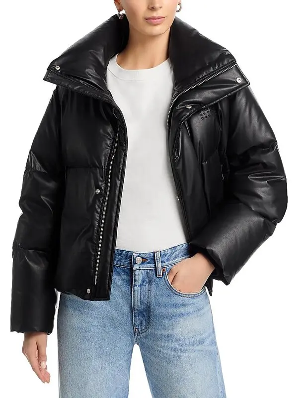 MAISON MARGIELA Padded Stand Collar Puffer Jacket - Black