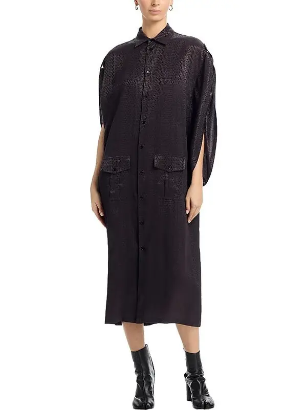 MAISON MARGIELA Logo Midi Dress - Black