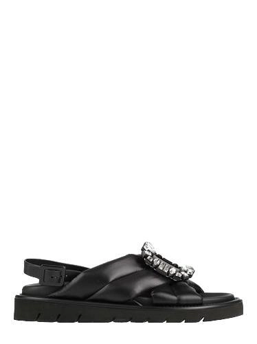 ROGER VIVIER Embellished Slingback Sandals - Black