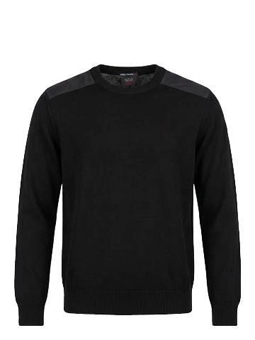 Paul & Shark Virgin Wool Crew Neck Sweater - Black
