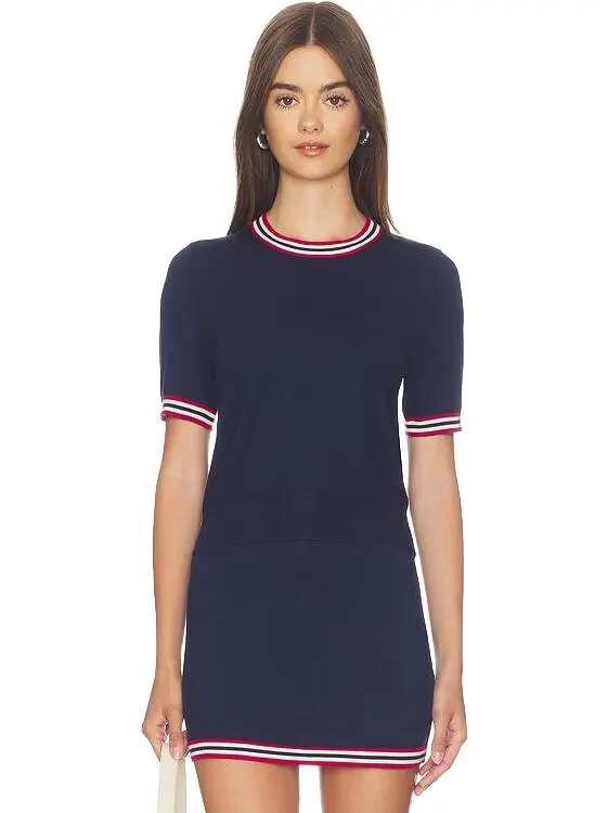 Amanda Uprichard Maia Top - Navy