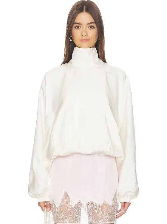 RÓHE Silk Blouson Anorak Jacket - Cream
