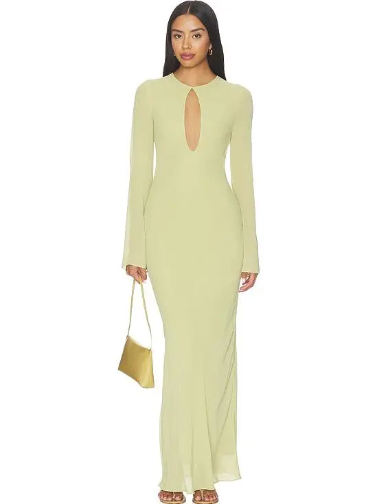 STONE COLD FOX X Galea Maxi Dress - Chartreuse