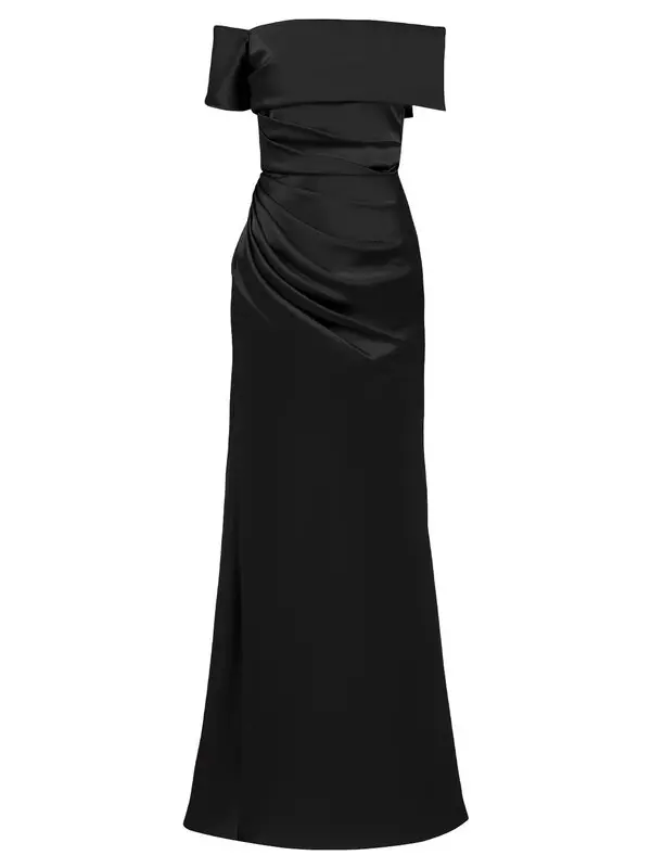 ALINA CERNATESCU Zamora Classic Triacetate Maxi Dress - Black