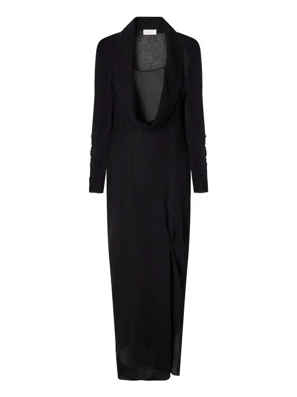 RUOHAN Wool-gauze Maxi Dress - Black