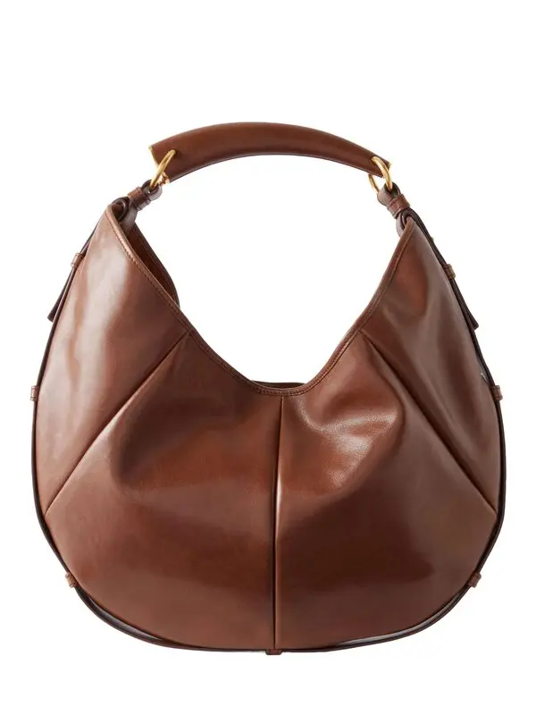 Saint Laurent Mombasa Medium Leather Shoulder Bag - Brown