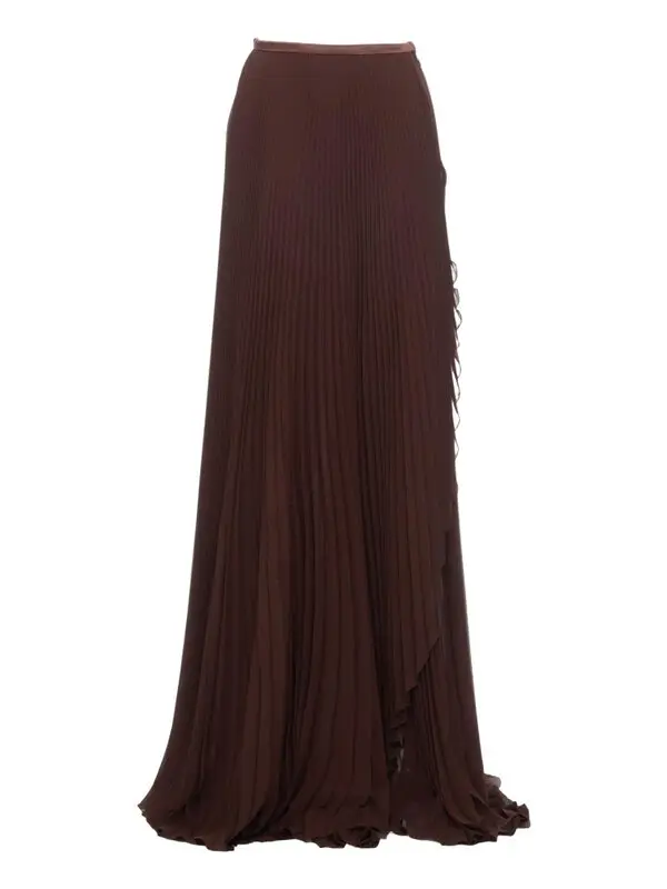Valentino Garavani Pleated Silk Maxi Skirt - No
